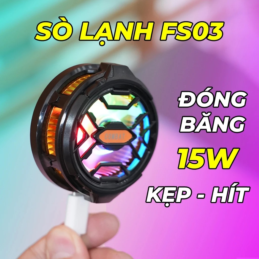 Quạt Tản Nhiệt Điện Thoại Sò Lạnh FS03 (Công Suất 15W, Đóng Băng ) - BH 1 Đổi 1 | Joyme